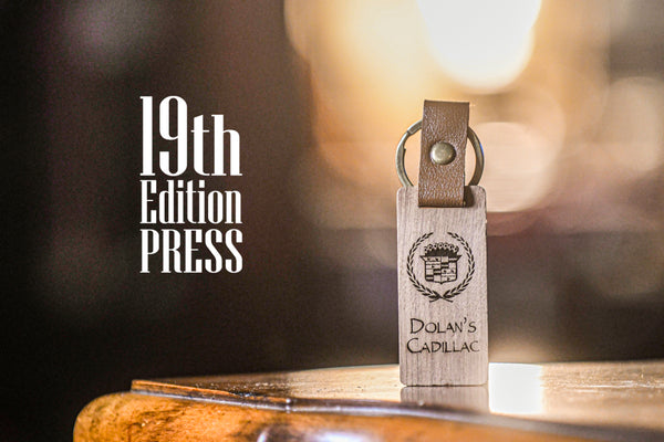 19th Edition: Dolan's Cadillac Wood/Leather Keychain – LightBox & 19th ...